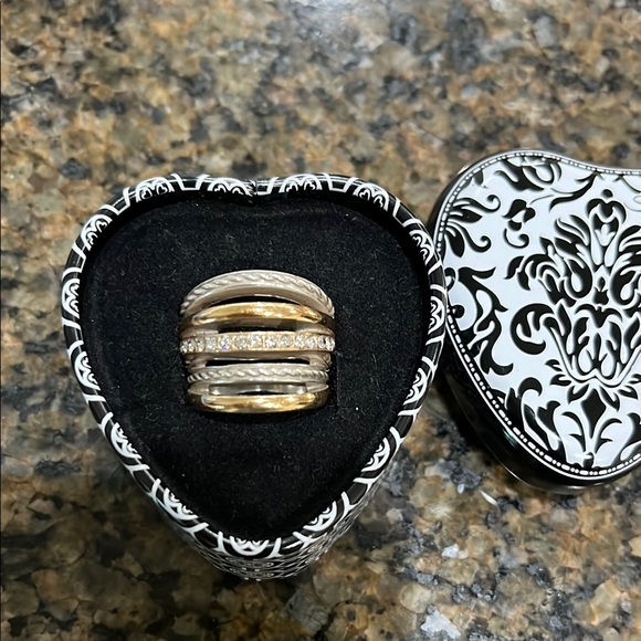 Brighton | Jewelry | Brighton Gold And Silver Stacked Ring | Poshmark